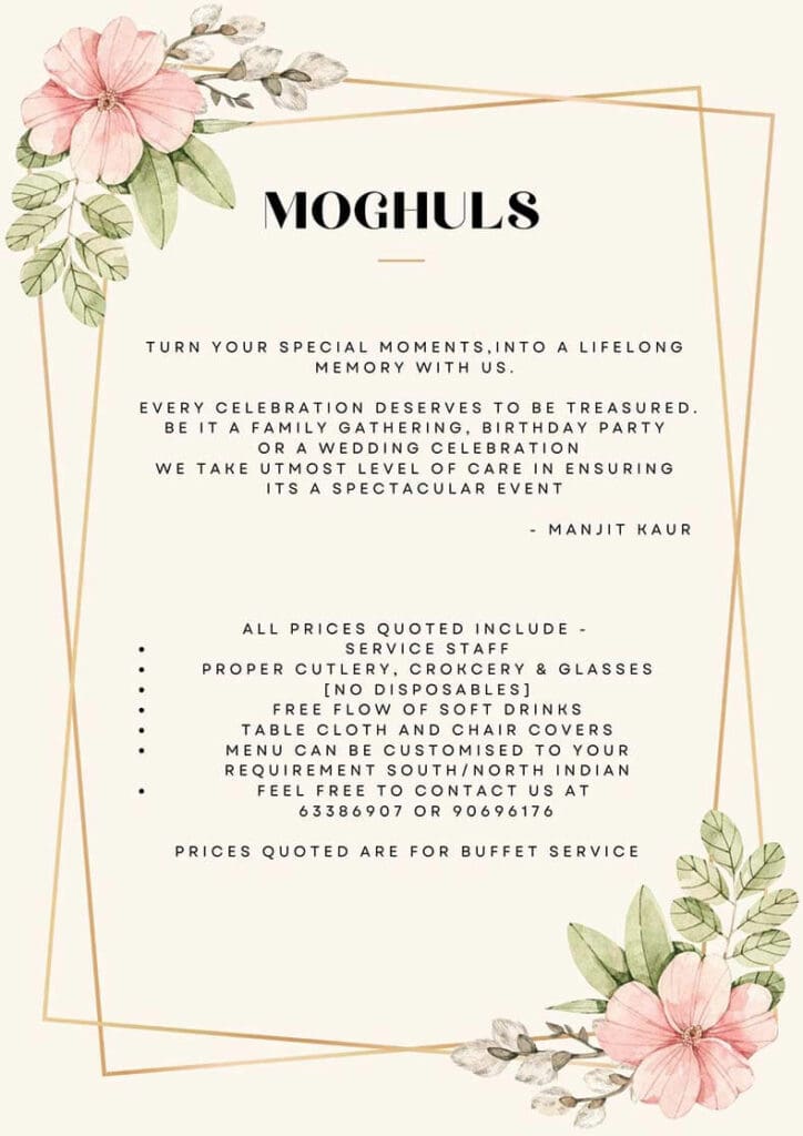 Moghul Mahal Restaurant - Singapore Khalsa Association